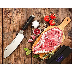Dalstrong Hybrid Cleaver & Chef Knife - 8 inch - Phantom Series - 'The Crixus' - Japanese High-Carbon AUS8 Steel Kitchen Knife - Pakkawood Handle - Cooking Knife - Sheath Included