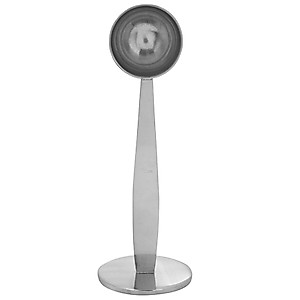 Pasuihcay Espresso Stand Coffee Measure Tamper Spoon Stainless Steel Coffee & Tea Tools Measuring Tamping Scoop 1 Pieces Silver