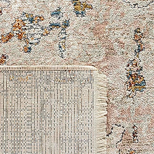SAFAVIEH Limitee Collection 8' x 10' Beige / Beige LIM775B Distressed Viscose Area Rug