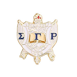 Sigma Gamma Rho Lapel Pin Sorority Enamel Greek Formal Wear Blazer Jacket (Lapel Pin - Design A - Crest)