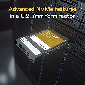 Western Digital 1.92TB WD Gold SN600 Enterprise Class NVMe Internal SSD - U.2 PCIe, 2.5"/7mm - WDS192T1D0D