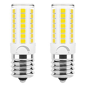 E17 Led Bulb Microwave Oven Light, Over Stove Appliance Replacement 40W Incandescent for Refrigerator, Range Hood, Dimmable, 120V 5W 450LM Daylight White 6000K, E17 Intermediate Base, Pack of 2