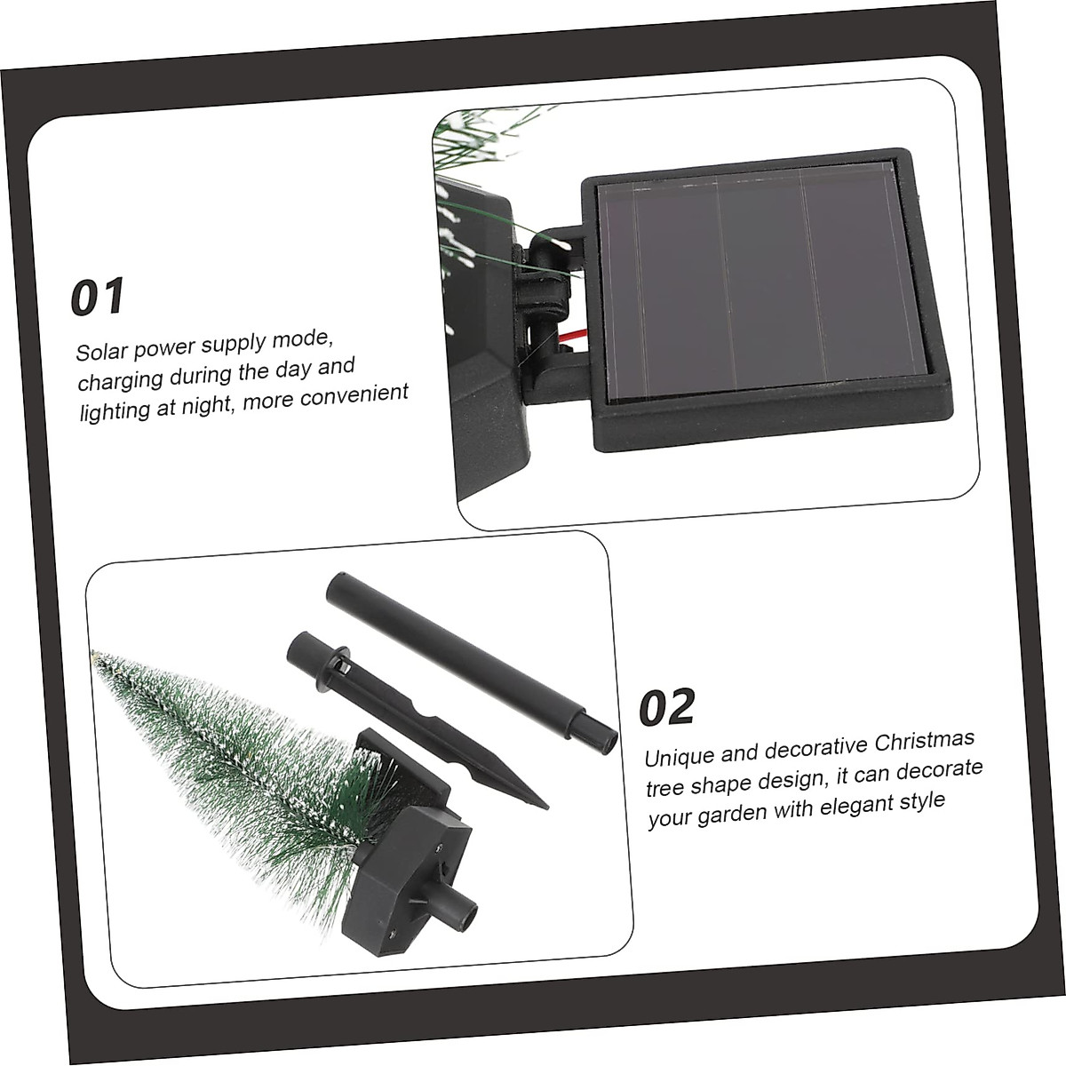 NOLITOY Tree Solar Lights Lighted Christmas Garden Solar Stake Decor Light Solar Tree Lamp Christmas Light Solar Decoration Tree Lights Outdoor Garden Decor Christmas Tree Pc Ground Plug