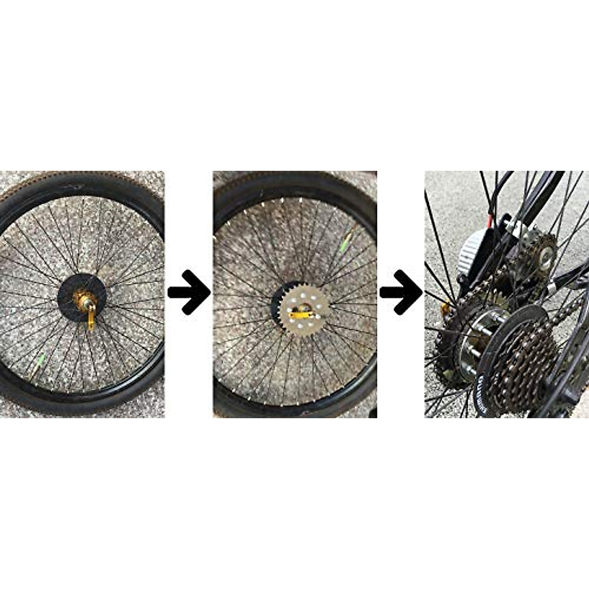 L-faster 450W Newest Electric Bike Left Drive Conversion Kit Can Fit Most of Common Bicycle Use Spoke Sprocket Chain Drive for City Bike(36V Twist Kit)