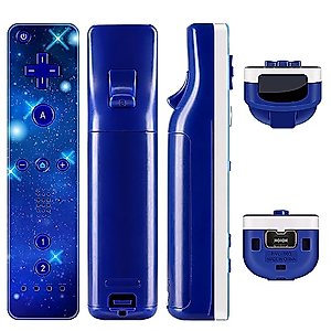 Yosikr Wii Controller 2 Pack, Wii Remote Controller with Silicone Case and Wrist Strap Compatible for Wii/Wii U Console - Starrysky and Graffiti