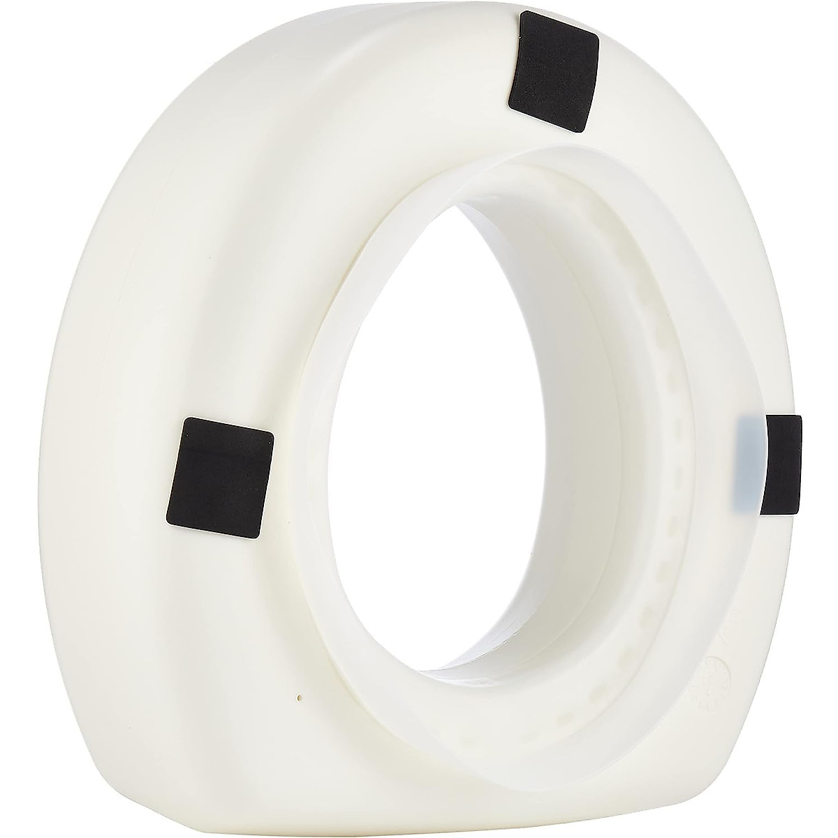 HealthSmart Raised Toilet Seat Riser That Fits Most Standard (Round) Toilet Bowls for Enhanced Comfort and Elevation with Slip Resistant Pads, FSA HSA Eligible, 15.7 x 15.2 x 6.1"