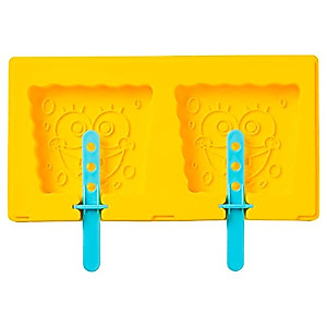 Silver Buffalo Nickelodeon's Spongebob Squarepants 2pc Popsicle Maker Set, Regular, yellow