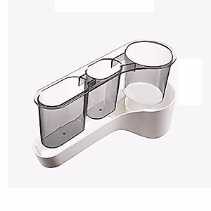 BKDFD Shower Shelf, Gray Bathroom Plastic no Drilling Wall Hanging Organizer Storage Shelves with Strong Suction Cup (Color : Blue)