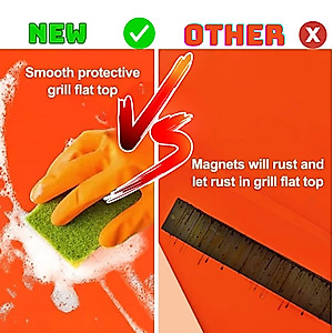 Silicone Griddle Mat For BlackStone 36 inch,Heavy Duty Food Grade Silicone Mat, Protective Top Covers from Rodents, Insects, Debris, and Rust (With 1 Grease Cup).Orange