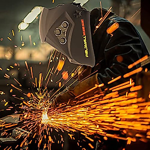 WELDMALL Large Viewing Screen True Color Auto Darkening Welding Helmet 4 Arc Sensor Wide Adjustable Shade DIN 5-9/9-13 for TIG MIG Arc Welder Hood Grinding Welder WM-Q108