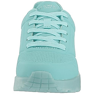 Skechers Kids Girls Uno Ice Sneaker, Turquoise, 2 Little Kid