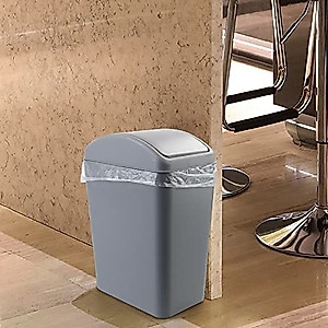 Innouse Swing Lid Garbage Bin Kitchen, 4 Gallon/ 16 L Grey Trash Can, 2 Packs
