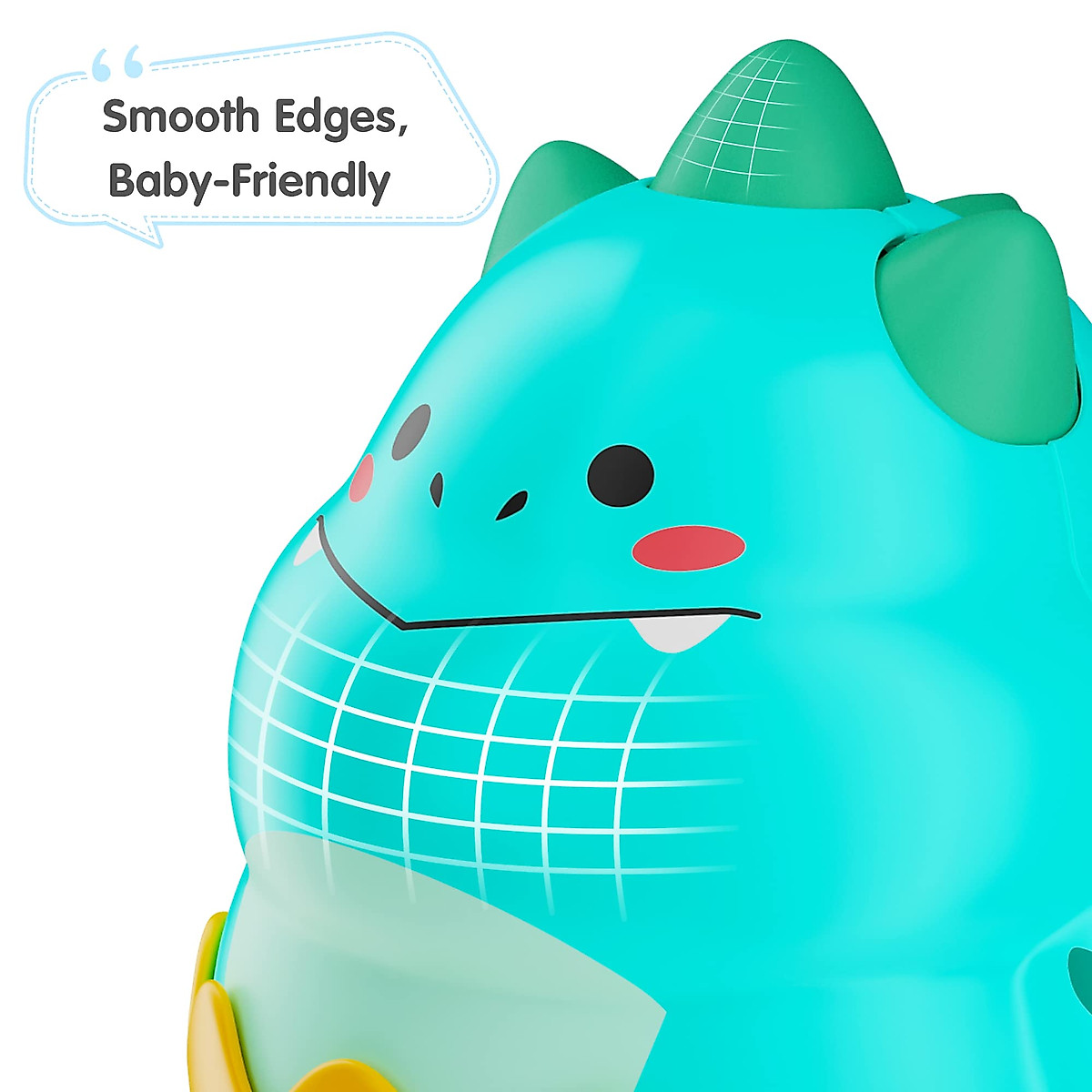 iPlay, iLearn Baby Dinosaur Wobble Toys, Infant Dino Roly-Poly 3-6-12 Month, Babies Tummy Time Fun, Sensory Development, Newborn Gift First Birthday Present 4 5 7 8 9 10 Month 1 Year Toddler Boy Girl