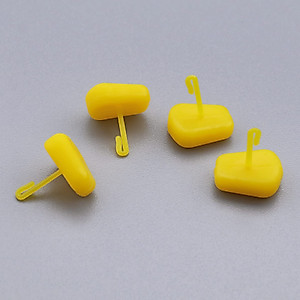 SING F LTD 100Pcs Corn Bait Stops Fake Corn Soft Bait Artificial Fishing Lure Simulated Corn Kernel Bait Hangers with Hooks Fishing Accessories