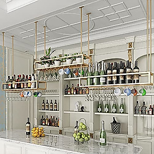 Bar Wine Rack, Upside Down Wine Glass Holder, Creative Goblet Wine Storage Shelf, Hanging Wine Hanger Organizer Rack, Wine Cabinet Ornaments, Height-Adjustable Wine Storage Holder