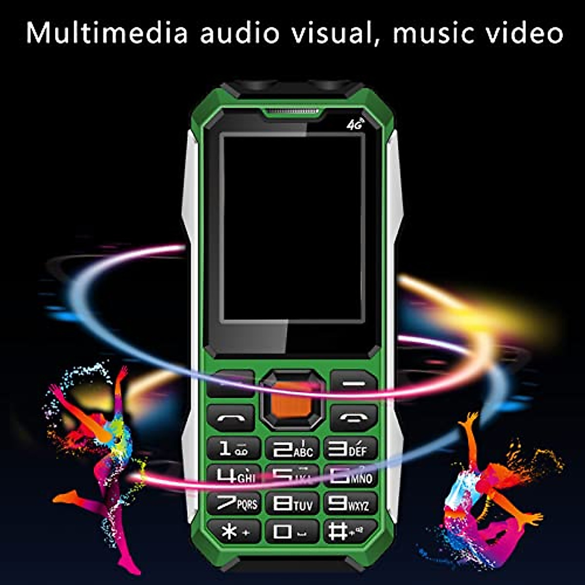 Heayzoki 2G Seniors Cell Phone, Dual SIM Big Button Unlocked Seniors Mobile Phone, 2.4in HD Screen 6800mAh Long Battery Life Seniors Cell Phone(Green)