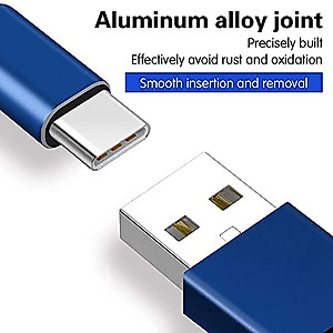 USB C Cable 5Pack (3/3/6/6/10 FT) USB-C to USB-A Fast Type C Charger Compatible with Samsung Galaxy A10e A20 A50 A51 A71, S20 S10 S9 S8 Plus S10E, Note 20 10 9 8, Moto G7 G8