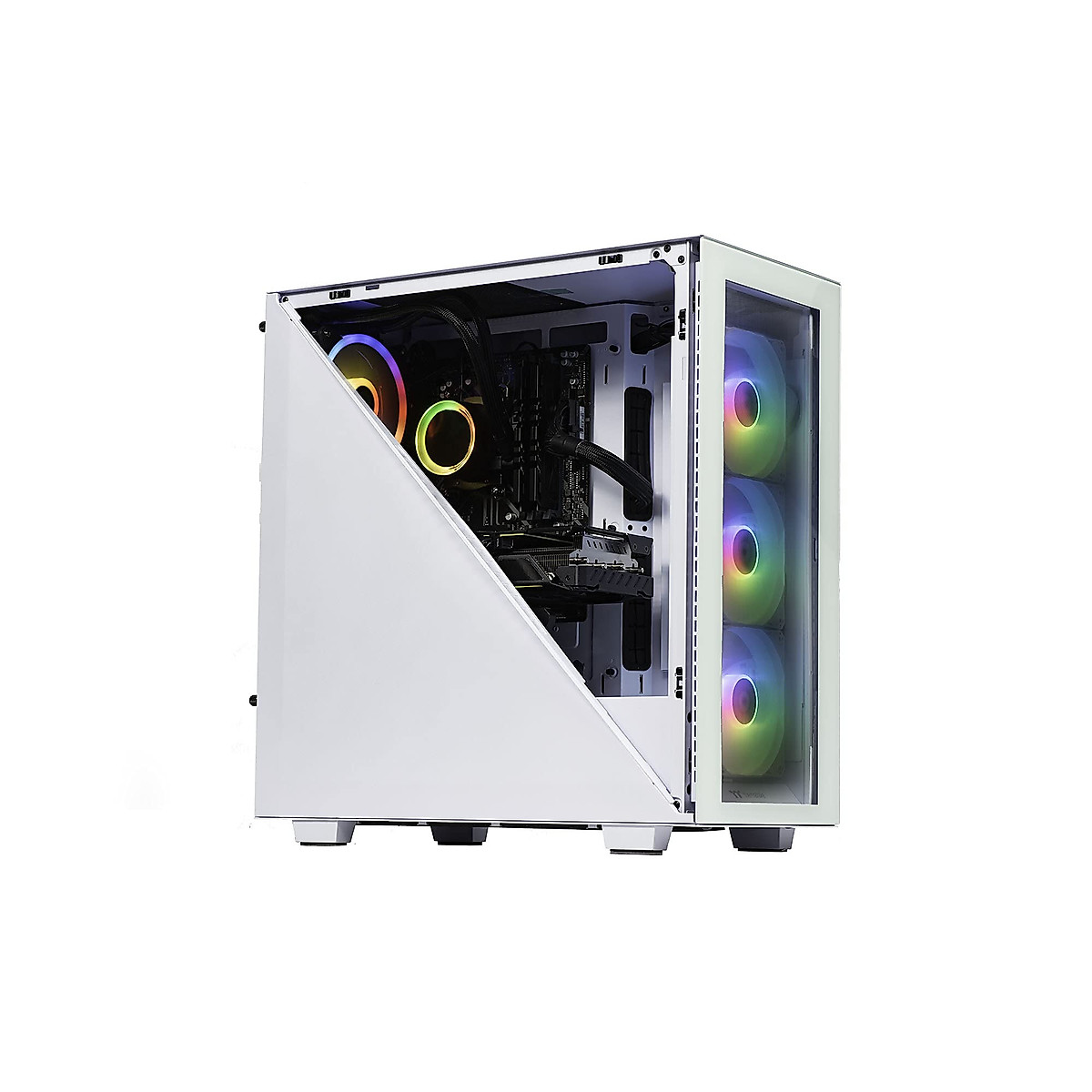 Velztorm Gladio CTO Powerful Gaming Desktop PC Liquid-Cooled (AMD Ryzen 9 5900X 12-Core, 32GB DDR4, 1TB PCIe SSD + 1TB HDD (3.5), GeForce RTX 3070 8GB, WRGB Fans, AC WiFi, BT, Win 10H) VELZ0002
