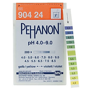 Macherey-Nagel, 90424, Pehanon pH 4.0-9.0, Box of 200 Strip