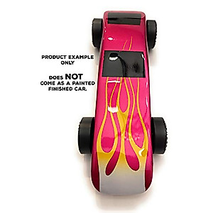 Maximum Velocity Pinewood Car Kit | Includes CNC'd Body, Speed Wheels, Speed Axles, Graphite & Steel Weight | Sports Car Derby Car Kit