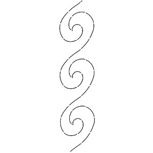 Quilting Creations Wave Border Quilt Stencil, 2"