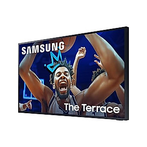 SAMSUNG QN75LST7TA Terrace 75" Outdoor QLED Smart TV with a HW-LST70T 3.0Ch Terrace Soundbar and WMN-4277TT Full Motion Wall Mount and Walts HDTV Screen Cleaner (2020)(Used)