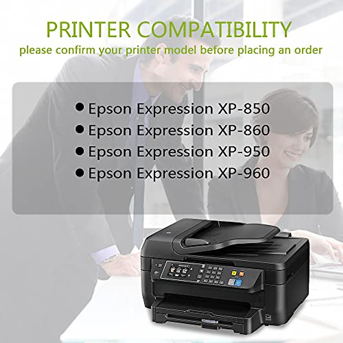 Run Star 2 Pack 277XL Black Remanufactured Ink Cartridge Replacement for Epson 277XL 277 T277XL High Capacity use for Epson Expression XP-850 XP-860 XP-950 XP-960 Printer (2 Black)