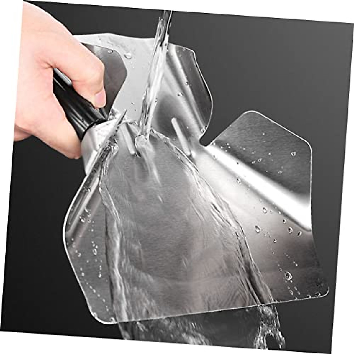 ULTECHNOVO 1pc Packing Shovel Chips Stainless Steel Funnel Stainless Steel Scoop Stainless Steel Kitchen Scoop Stainless Steel Popcorn Scoop Stainless Steel Flour Shovel Commercial