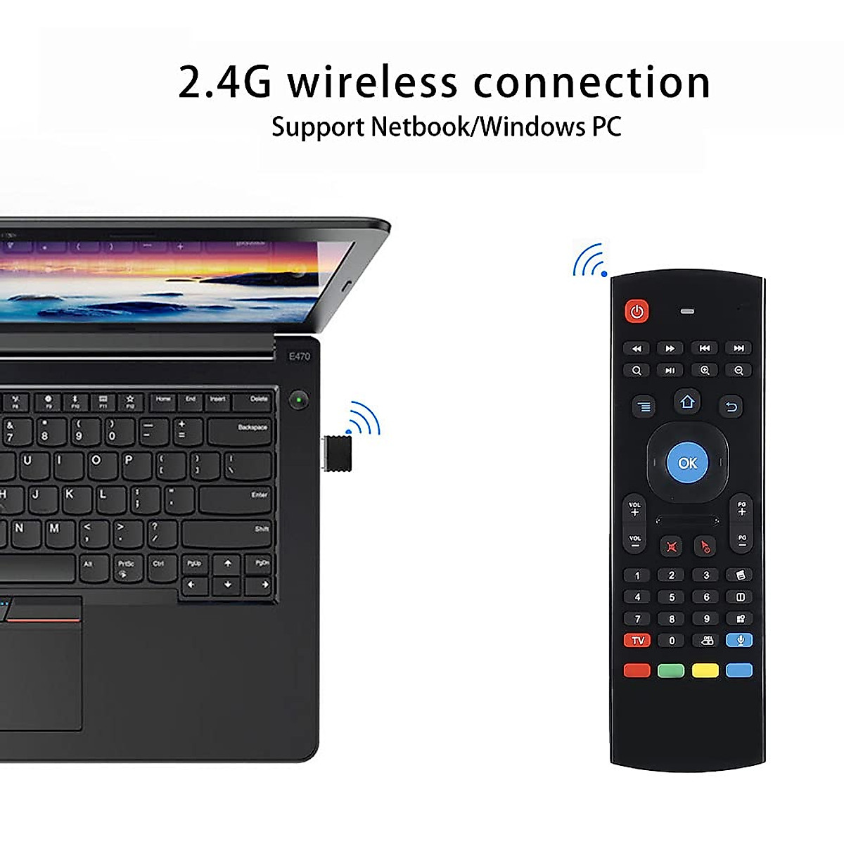 CHUNGHOP MX3 Voice Air Mouse Mini Keyboard Wireless Remote, 2.4G Multifunctional Fly Mouse with Motion Sensing Game Handle for 3-Gsensor HTPC Mini PC PS3/4 Xbox 360 and Android Smart TV Box 3-Gyro
