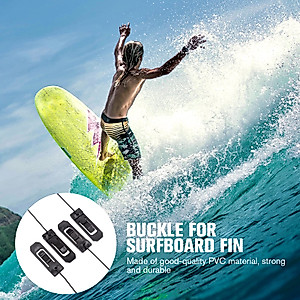 VILLCASE 4Pcs Surfboard Fin Clips Surfing Watershed Fin Clip Paddle Board Surfboard Tail Clip Surfboard Accessory for Outdoor Surfing Beach 4.3 x 1.3 x 1cm (Black)