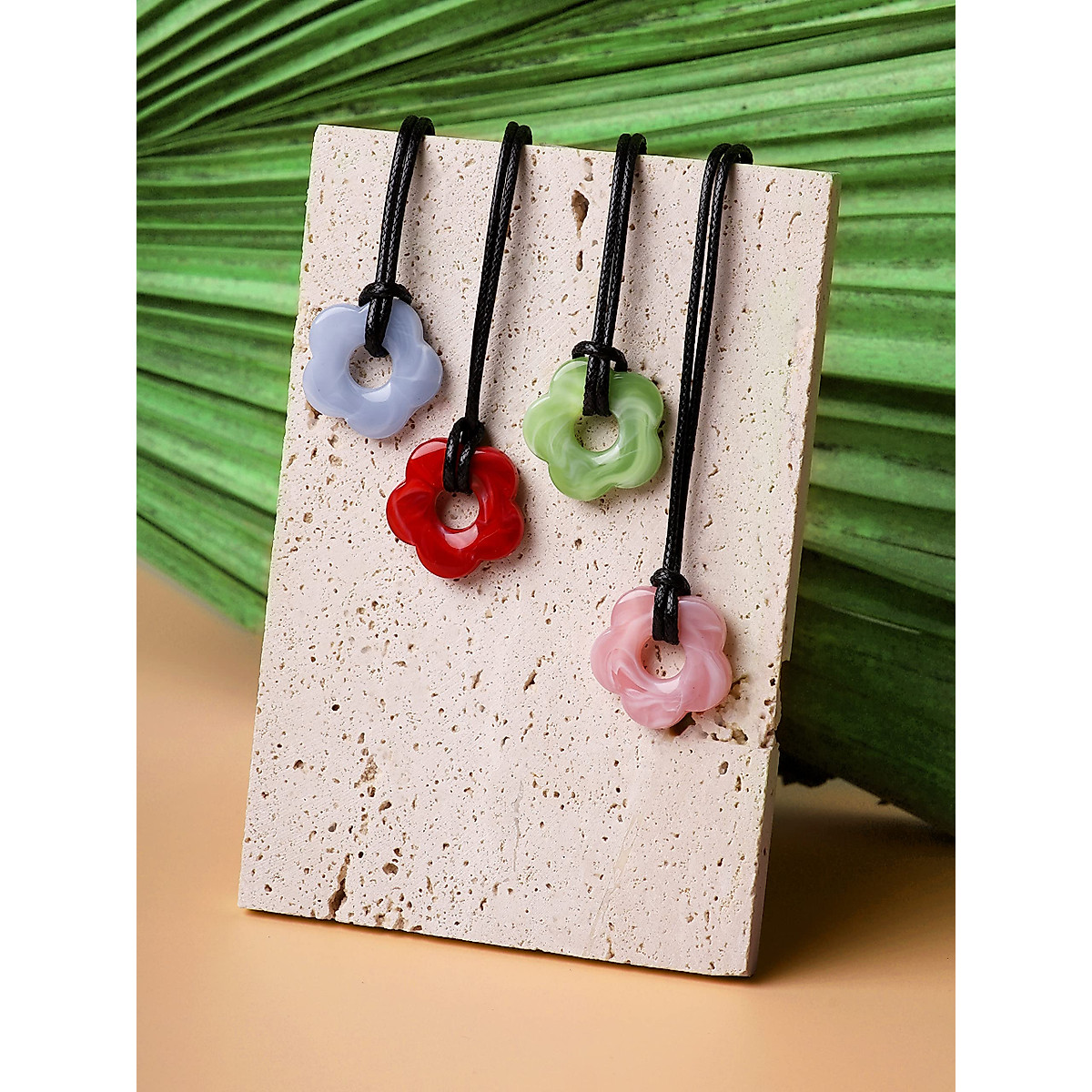 OJERRY Preppy Kawaii Cool Baby Blue Flower Cord Necklace Cute Coolest Accessories Waterproof Summer Esentials Friendship Necklaces Gift for Women Trendy Stuff