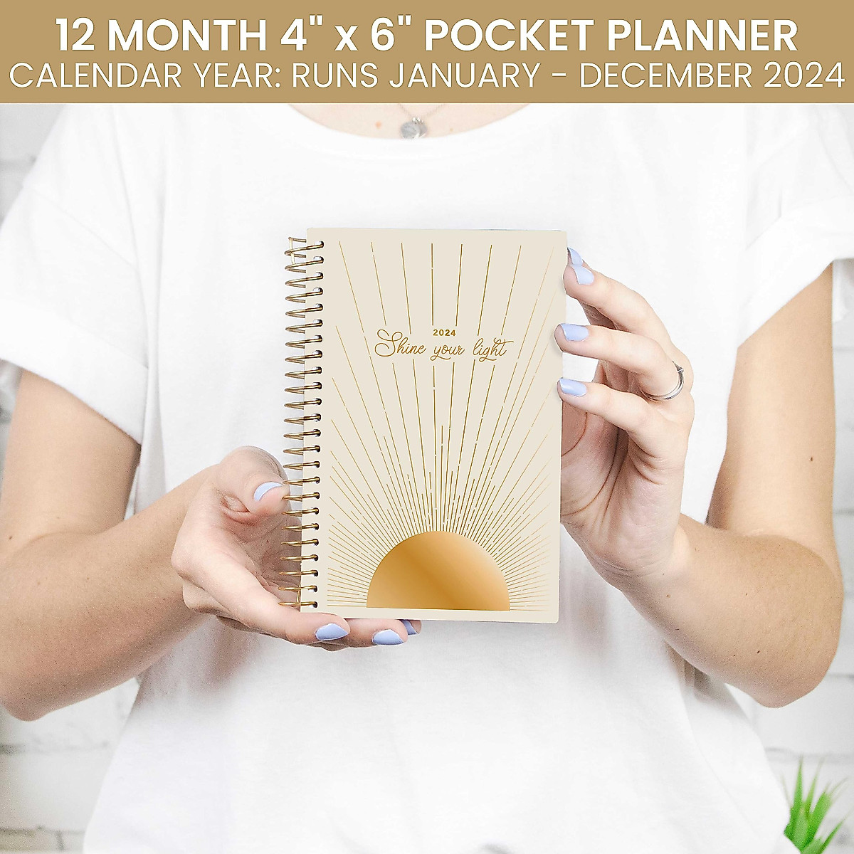 bloom daily planners 2024 Pocket Planner - 4” x 6” - (January 2024 - December 2024) - MINI Weekly/Monthly Agenda Organizer & Calendar Book - Cleerely Stated