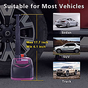 Trihelper Rechargeable Hydraulic Car Jack Electric Floor Jack 5 Ton Automotive Jack Lift 12V Tire Changing Emergency Kit with Cordless Remote Control for Trailer Truck SUV Gato Hidraulico para Carro