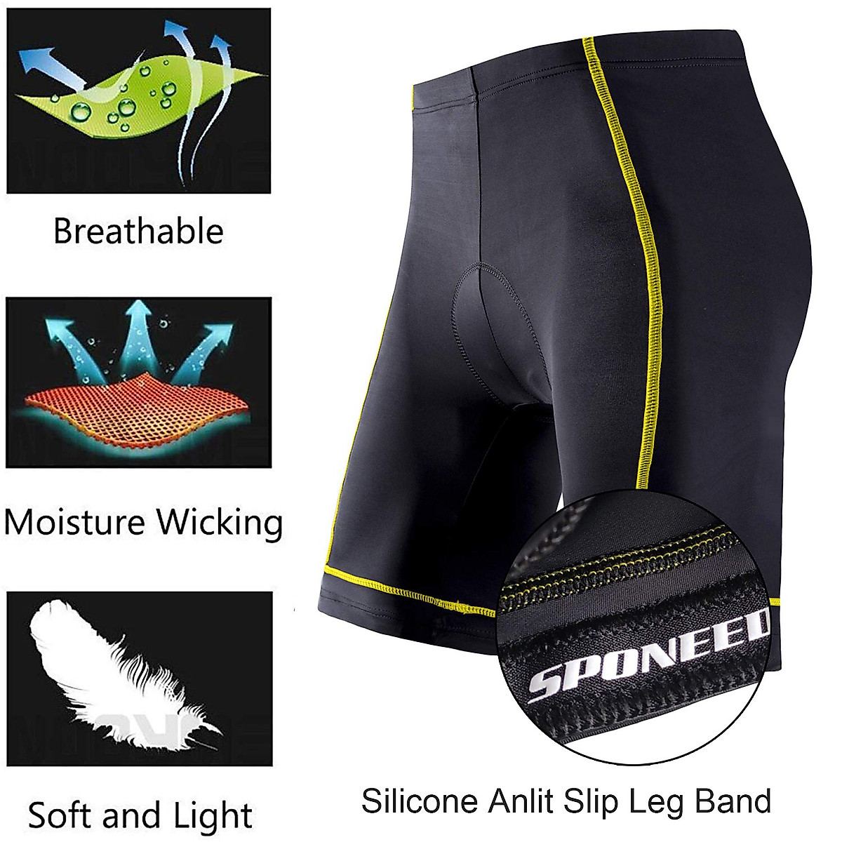 Men Cycling Short Kits Bike Biking Jackets Short Sleeve Padded Riding Gear US XL Yellow