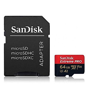 Sandisk 64GB Extreme Pro 4K Memory Card works with Samsung Galaxy S9, S9+, S8, S8 Plus, Note 8, S7, S7 Edge - UHS-1 V30 Micro (SDSQXCG-064G-GN6MA) with Everything But Stromboli (TM) Card Reader