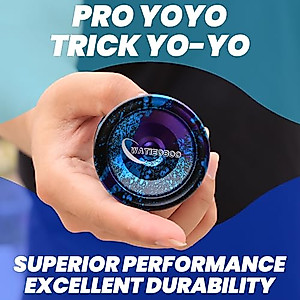 WATIEOBOO Yoyo Professional Metal Responsive Yoyo for Kids 8-12, Unresponsive Yoyo for Adults Intermediate-Advanced Players with U Type KK Bearing + Glove and 10 Replacement Yoyos Strings