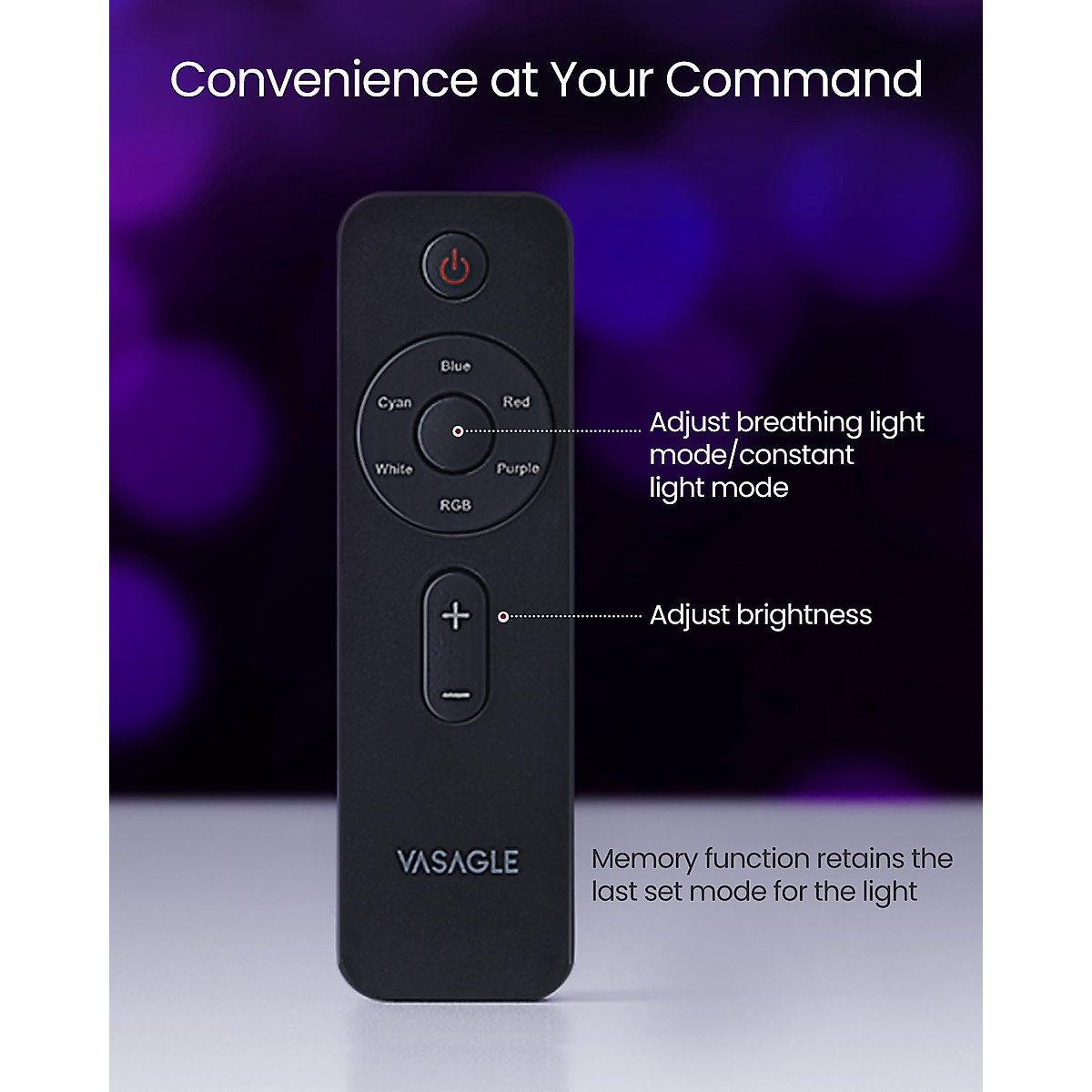 VASAGLE TV Stand with LED Lights for TVs up to 70 Inch, Entertainment Center with Open Glass Shelves, 2 Cabinets with Doors, 63-Inch Long, TV Console for Bedroom Living Room, White ULTV330T10