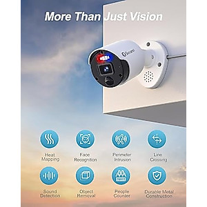 Swann Home Security Camera System with 2TB HDD, 16 Channel 8 Cam, POE Cat5e NVR 4K HD Video, Indoor Outdoor Wired Surveillance CCTV, Color Night Vision, Heat Motion Detection, Flashing LEDs, 1689808