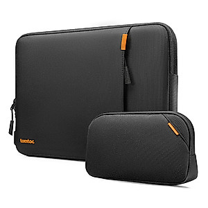 tomtoc 360 Protective Laptop Sleeve Set for 14-inch MacBook Pro M2/M1 Pro/Max A2779 A2442 2023-2021, 12.9 iPad Pro 3rd-6th Gen with Keyboard, Water-Resistant Laptop Case with Organized Accessory Pouch