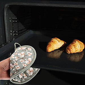 Hemoton Cotton Oven Gloves 4 Pcs Baking Gloves Coffee Mug Coaster Pinch Mitts Hot Pads Pot Holder Gloves Oven Mitts Jar Opener Coaster Potholder Oven Mitt at Home Cotton Grill