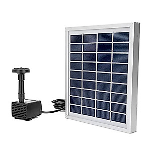 ZPSHYD Solar Fountain PUM, 9V 2.0W Solar Fountain Outdoor Landscape Floating Fountain Pump Kit for Pools Garden Decoration