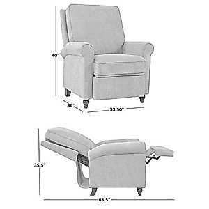 Domesis Chester - Fabric Hill -ush Back Recliner Chair, Taupe Multi-Starburst