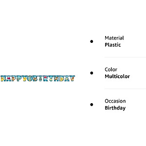 Multicolor Pokemon Jumbo Add An Age Letter Banner - 10.5' x 10" (Pack Of 1) - Perfect For Themed Celebrations