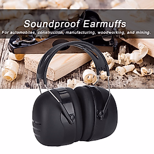 Hearing Headphones, NRR 37dB Noise Cancelling Ear Muffs Comfortable Professional Ear Defenders for Construction, Manufacturing, Maintenance, Automobiles