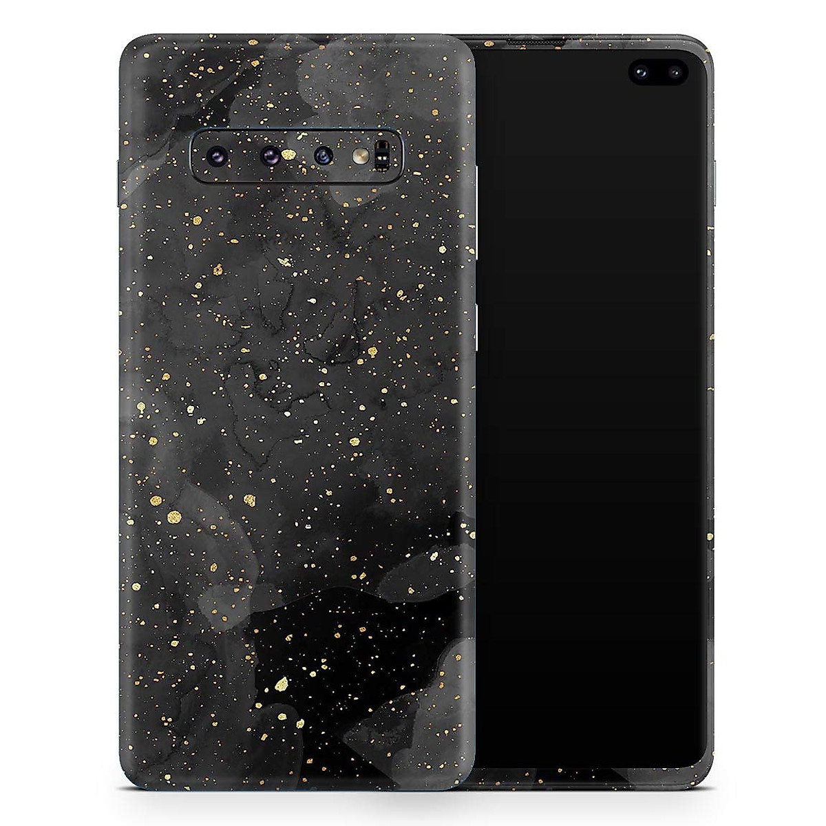 DesignSkinz Karamfila Watercolor & Gold V10 Protective Vinyl Decal Wrap Skin Cover Compatible with The Samsung Galaxy S20 (Screen Trim & Back Glass Skin)