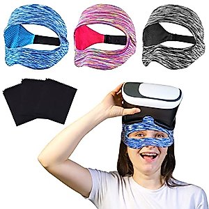 VR Mask Sweat Band, for Oculus Quest 2, Adjustable Breathable VR Sweat Band Cover(3PCS)