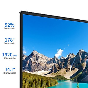 TOPOSH 14 inch Laptop,PC Notebook Computer,Windows 10 Home,12GB RAM 256GB SSD,Intel Jasper Lake N5095,Quad Core 2.0 GHz Processor,Metal Body,Backlit Keyboard-Silver