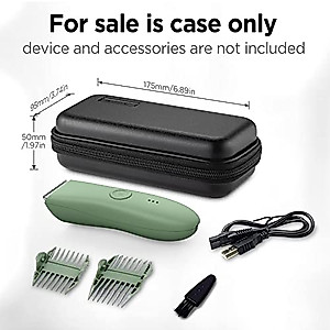 Loxdn Protective Hard Case Compatible with Meridian Shaver and Portable Charger Power Bank, Storage Case for Meridian Grooming Shaver and Accessories - Hard Case Only (Black)