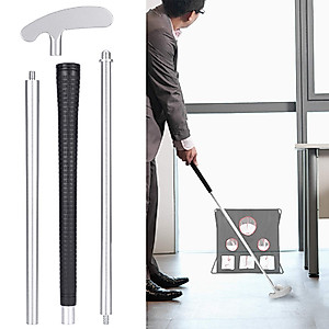 Golfball Putter Threesection Twoway Zinc Alloy Golfball Putter with Anti-skid Rubber Handle for Right or Left Handed Golfers