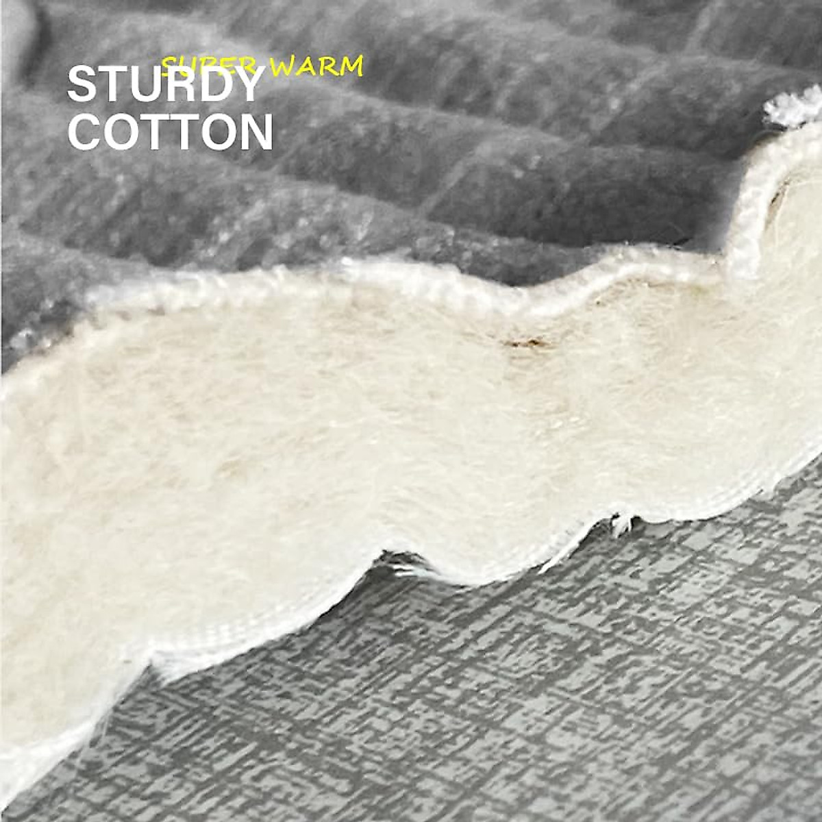 KCCRHIN Solid Color Sofa Cover 3 Cushion Chenille Couch Cover Sectional Thickened Non-Slip Sofa Slipcovers Modern Style Sofa Cushion Covers L/U Shape for Dogs Washable,Blue,70 * 70cm/27.6 * 27.6in